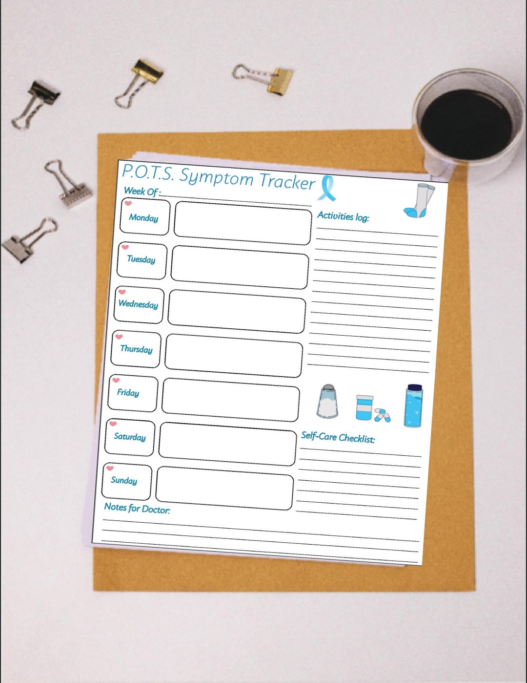 POTS Postural Orthostatic Tachycardia Syndrome Symptom Tracker and ...