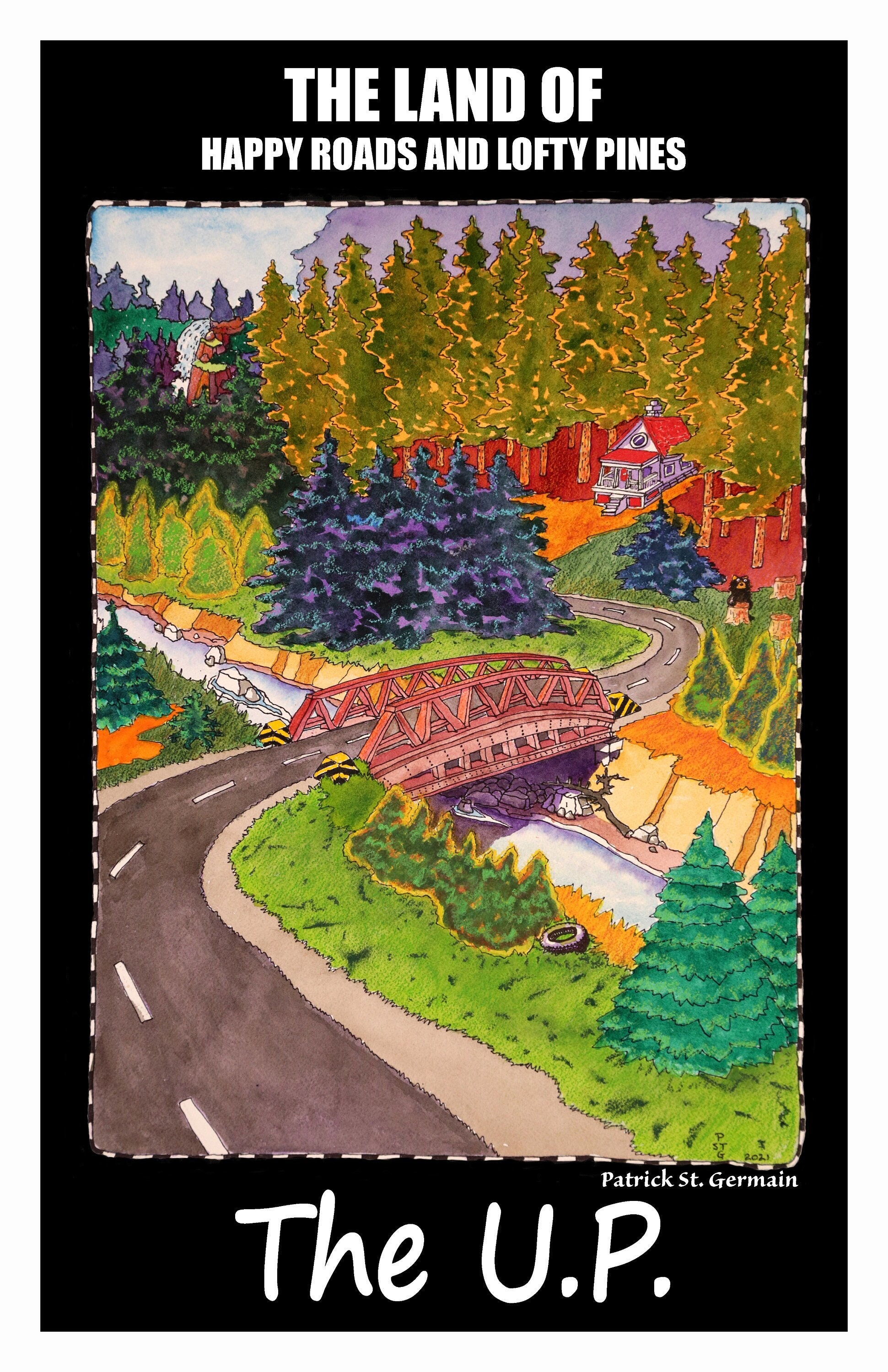 The Land of Happy Roads and Lofty Pines - Etsy