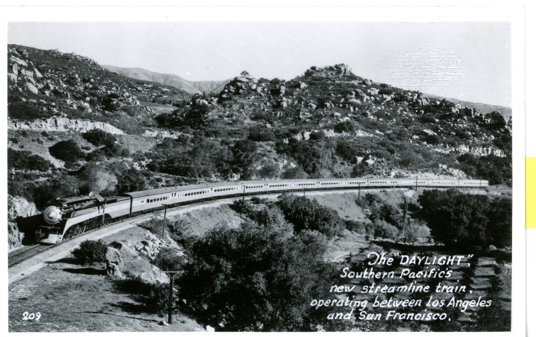 Vintage Black/white Postcard of the Daylight, Southern Pacific's New ...