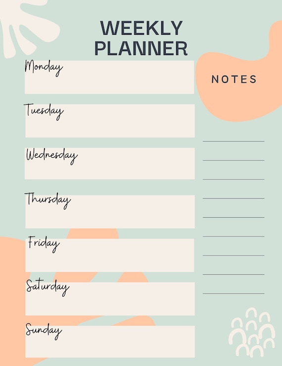 Digital Weekly Planner - Etsy