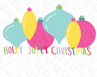 Holly Jolly Circle PNG File Digital Download Christmas Design - Etsy