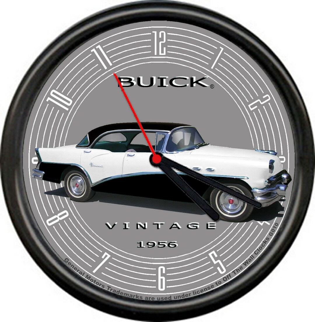 Licensed 1956 Buick 4 Door Sedan Vintage B&W General Motors Sign Wall ...