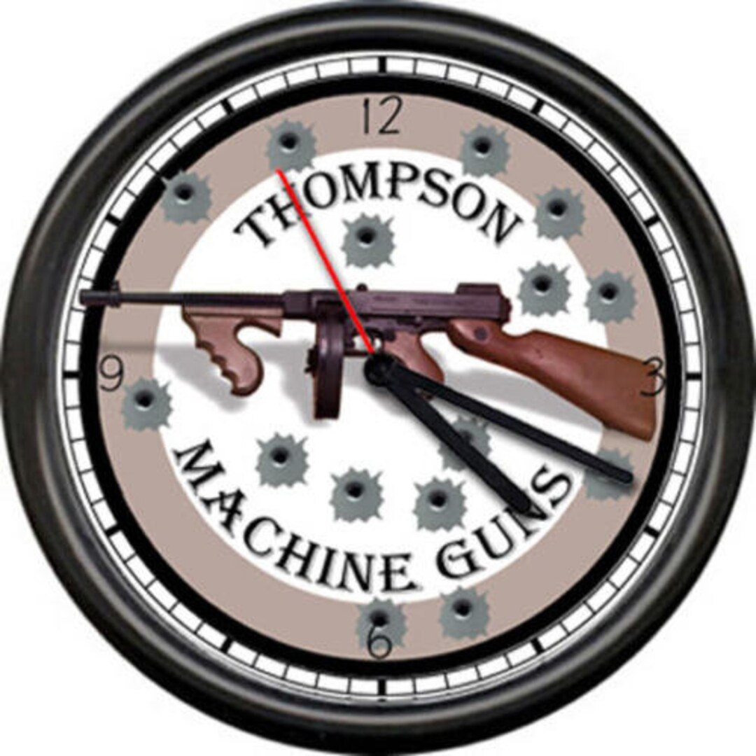 Thompson Machine Gun Rifle Target Sign Wall Clock #787 - Etsy