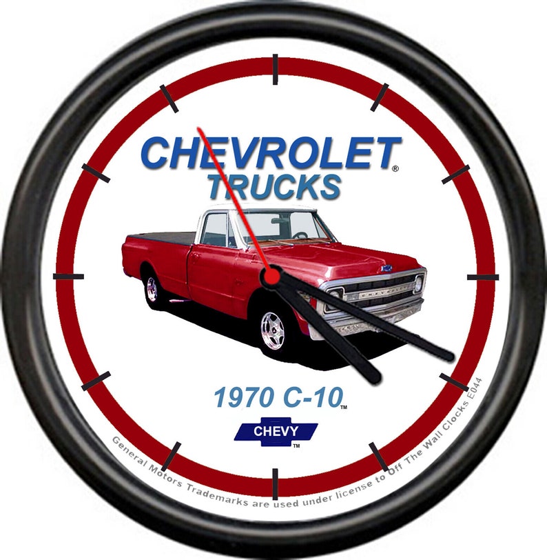 Licensed 1970 Chevy Pickup Truck Red Vintage Chevrolet General Motors Wall Clock - Etsy