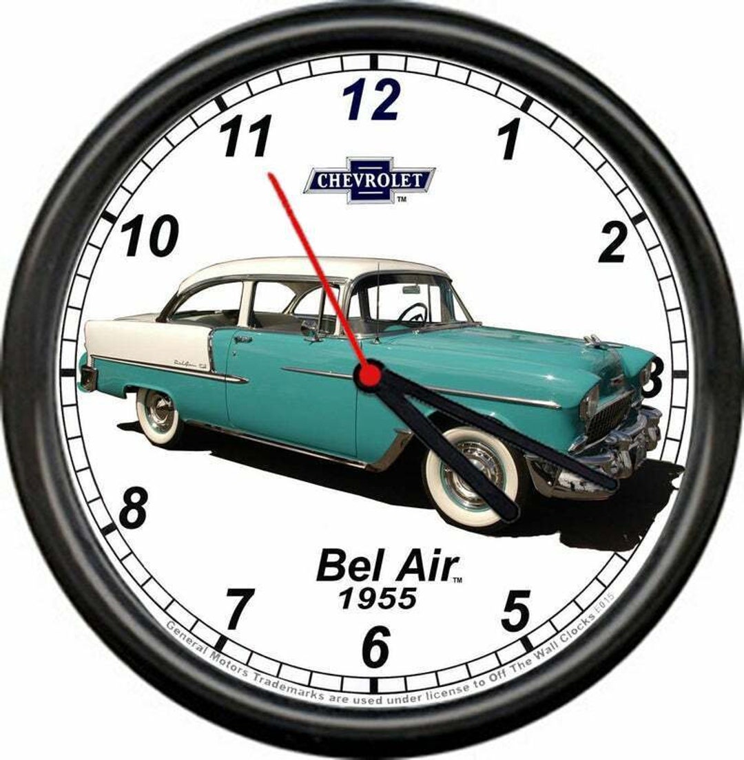 Licensed 1955 Teal Chevy Belair 2 Door Chevrolet General Motors Sign ...