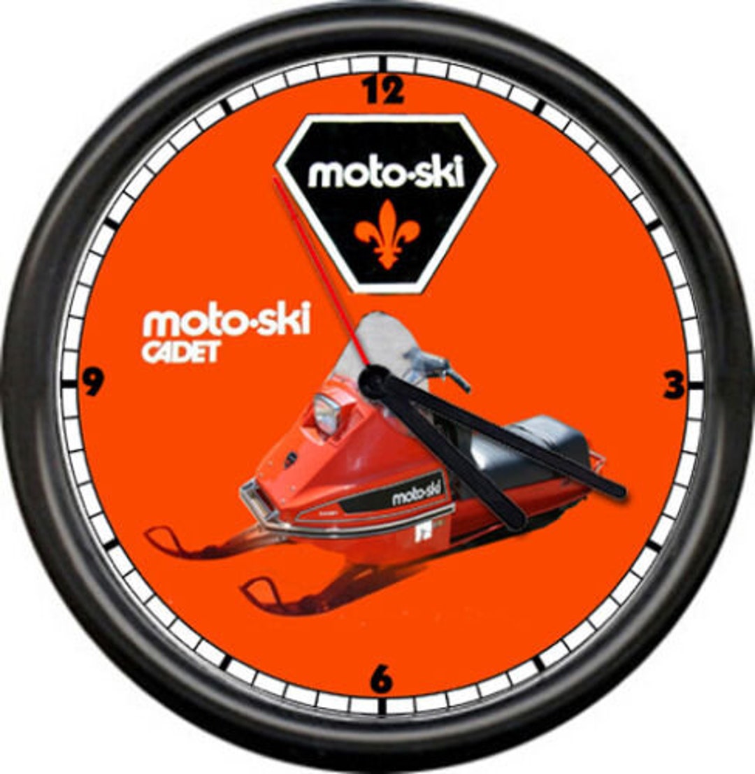 Moto Ski Cadet Sled Snowmobile Racing Retro Vintage Dealer Sales Sign ...