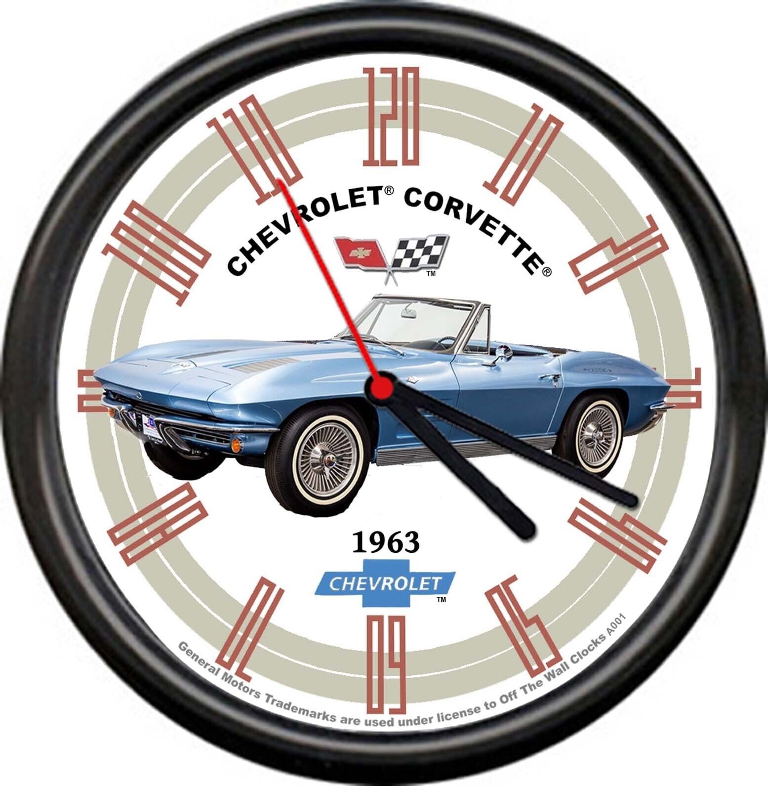 Licensed 1963 Blue Corvette Muscle Car General Motors Vintage Sign Wall ...