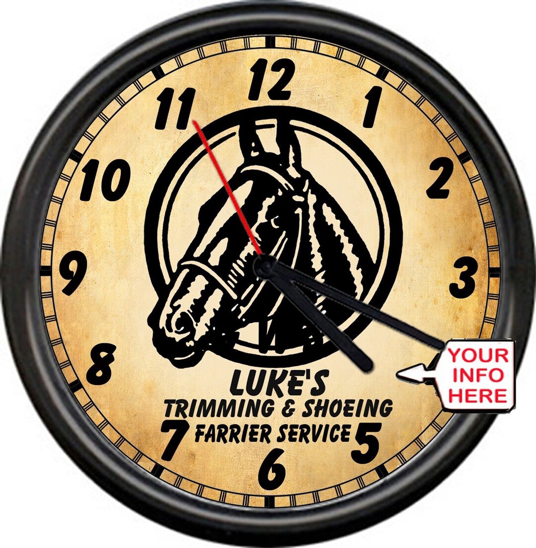 Personalized Farrier Trimming Horse Shoeing Blacksmith Cowboy Sign Wall ...