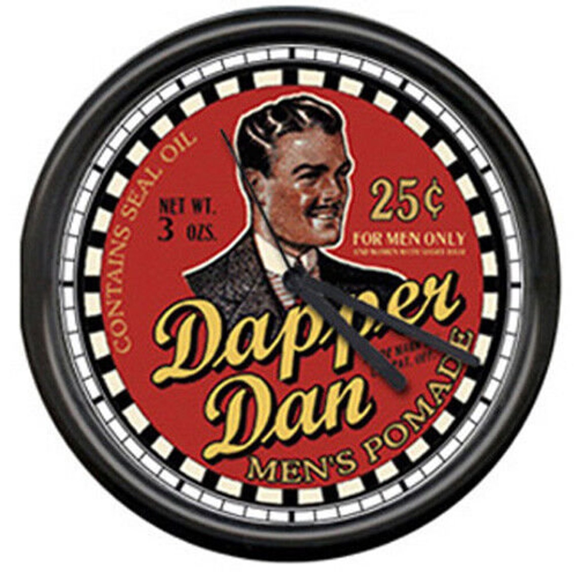 Dapper Dan Barber Shop Hair Pomade Sign Wall Clock - Etsy