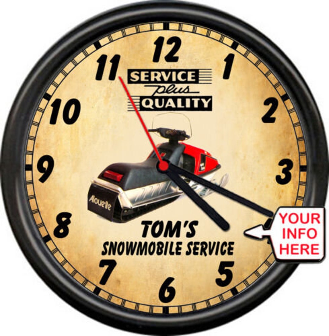 Your Name Snowmobile Sales Service Sport Alouette Racing Vintage Sign ...