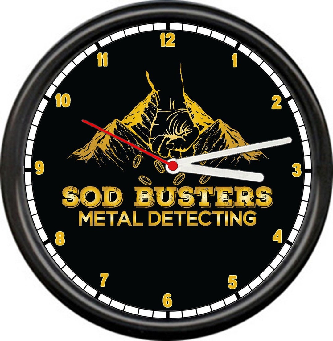 Wall Clock Metal Detecting Treasure Hobby Time - Etsy