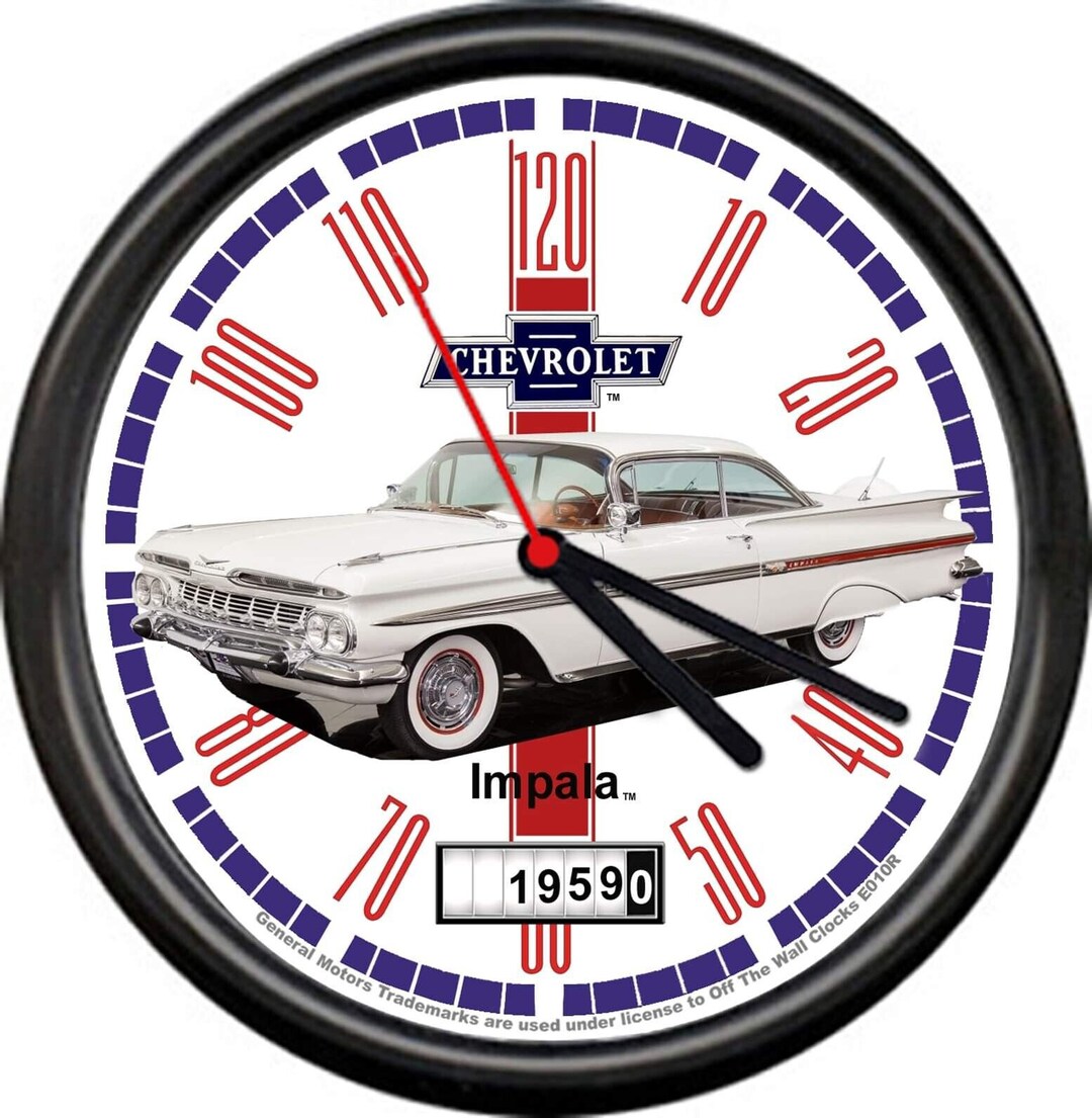 Licensed 1959 White Impala 2 Door Muscle Car General Motors Sign Wall ...