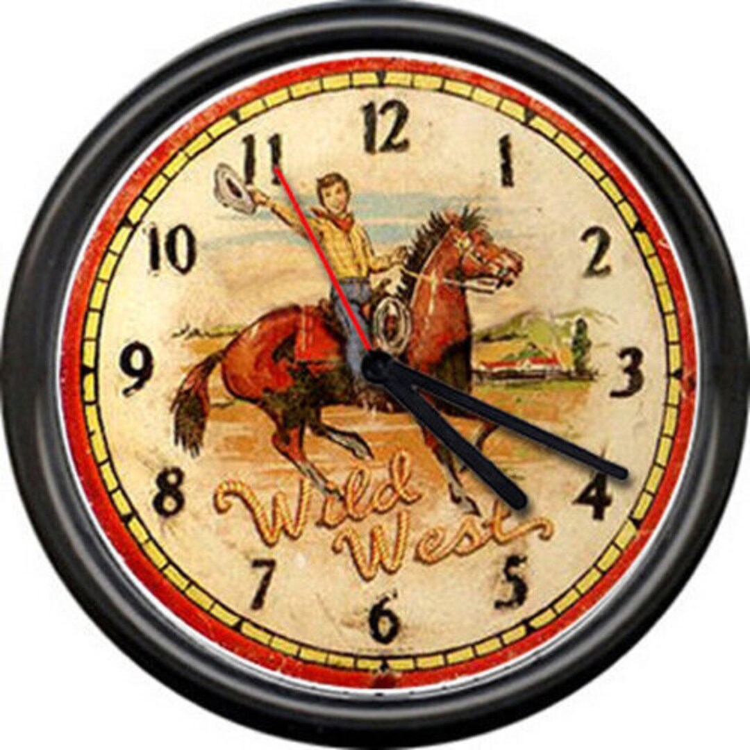 Retro Vintage Western 50's Horse Wild West Cowboy Boy's Rodeo Sign Wall ...