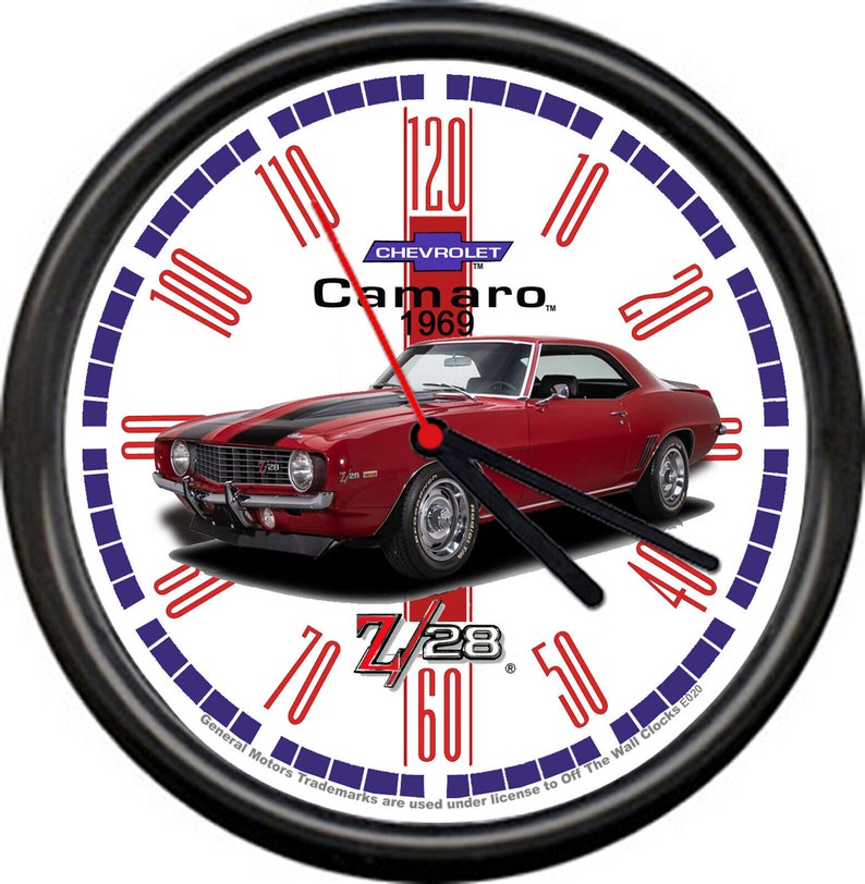 Licensed 1969 Camaro Z28 Red Muscle Car General Motors Retro Sign Wall ...