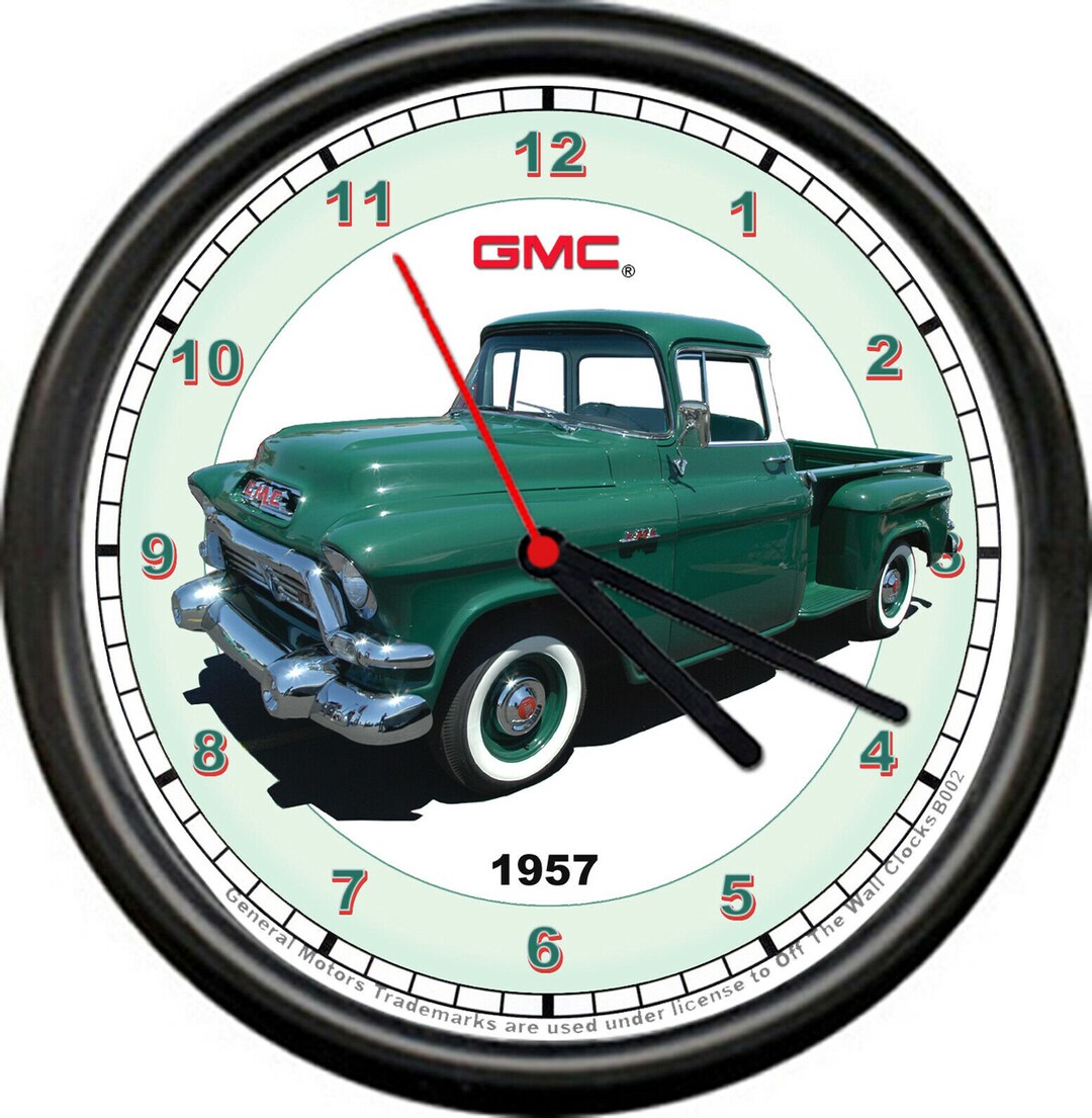 Licensed 1957 GMC Dark Green Stepside Pickup Truck General Motors Wall ...