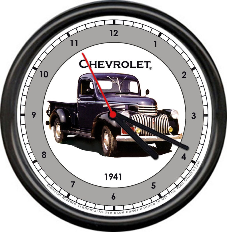 Licensed 1941 Chevy Pickup Truck Vintage Chevrolet General Motors Wall Clock - Etsy