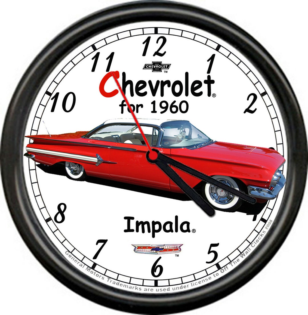Licensed 1960 Impala Red 2 Door Sedan Chevrolet General Motors Sign ...