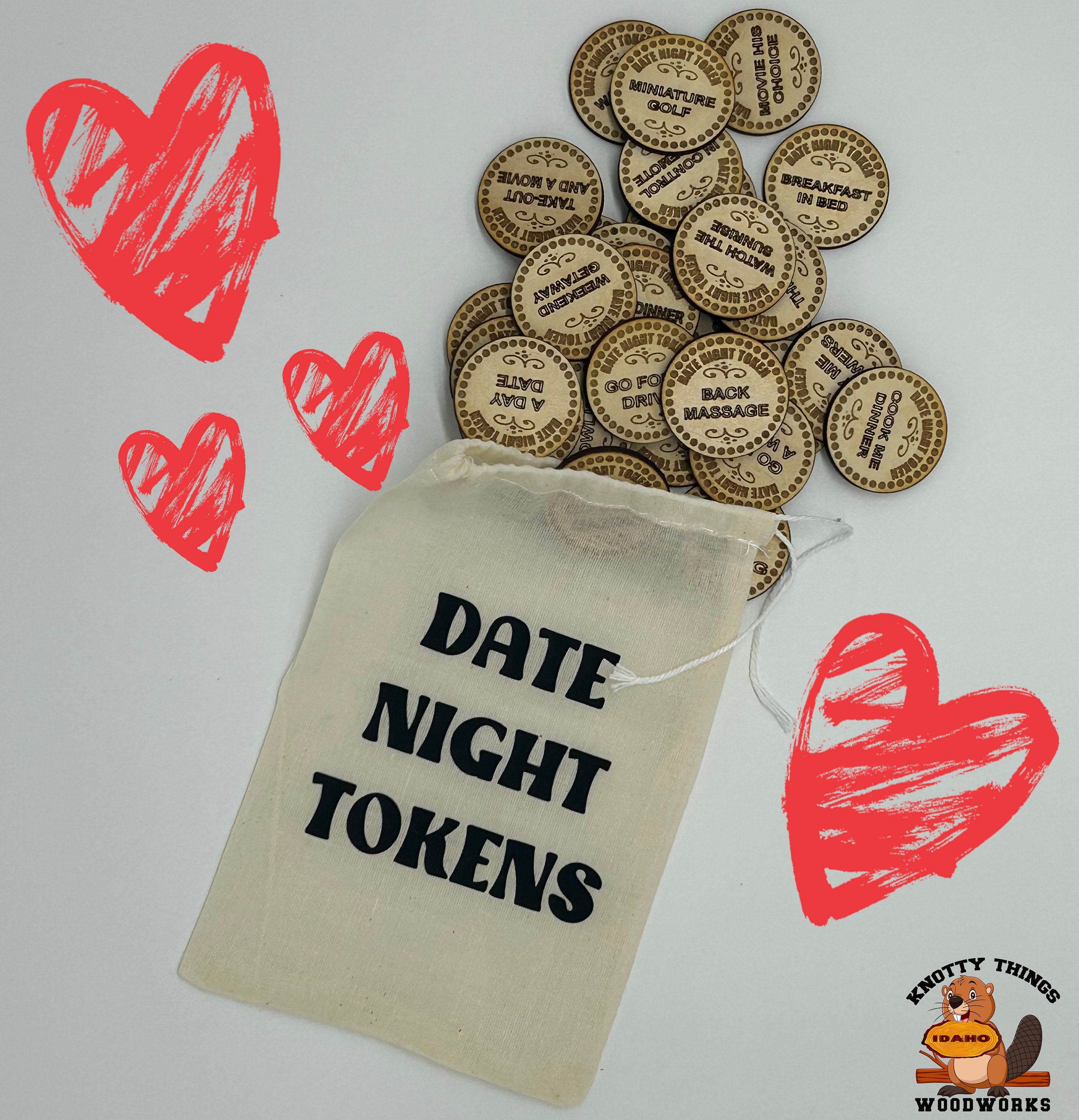Date Night Tokens, Valentines Tokens, Anniversary Tokens, Date Night ...