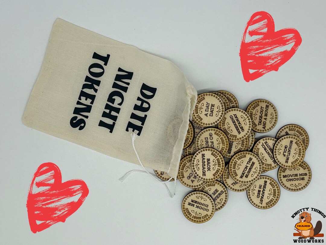 Date Night Tokens, Valentines Tokens, Anniversary Tokens, Date Night ...