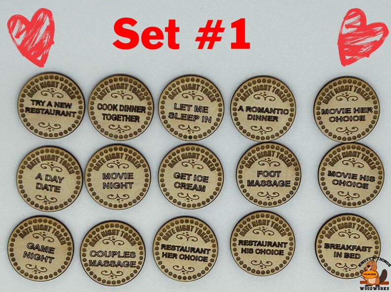 Date Night Tokens, Valentines Tokens, Anniversary Tokens, Date Night ...