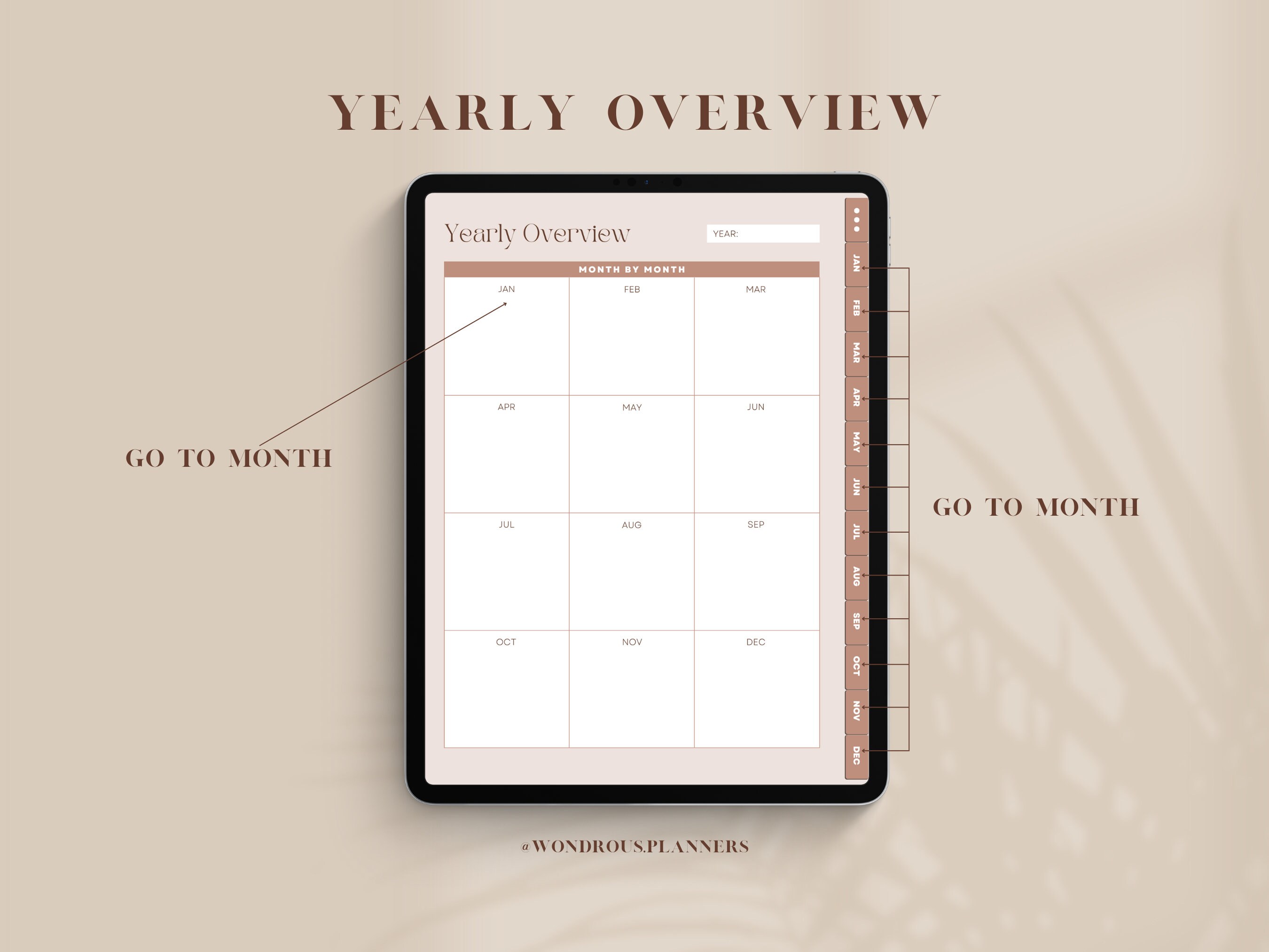 Terracotta Digital Planner, Undated, Goodnotes Planner, Notability ...