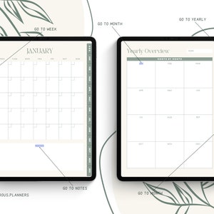 Sage Green Digital Planner, Undated, Goodnotes Planner, Notability ...