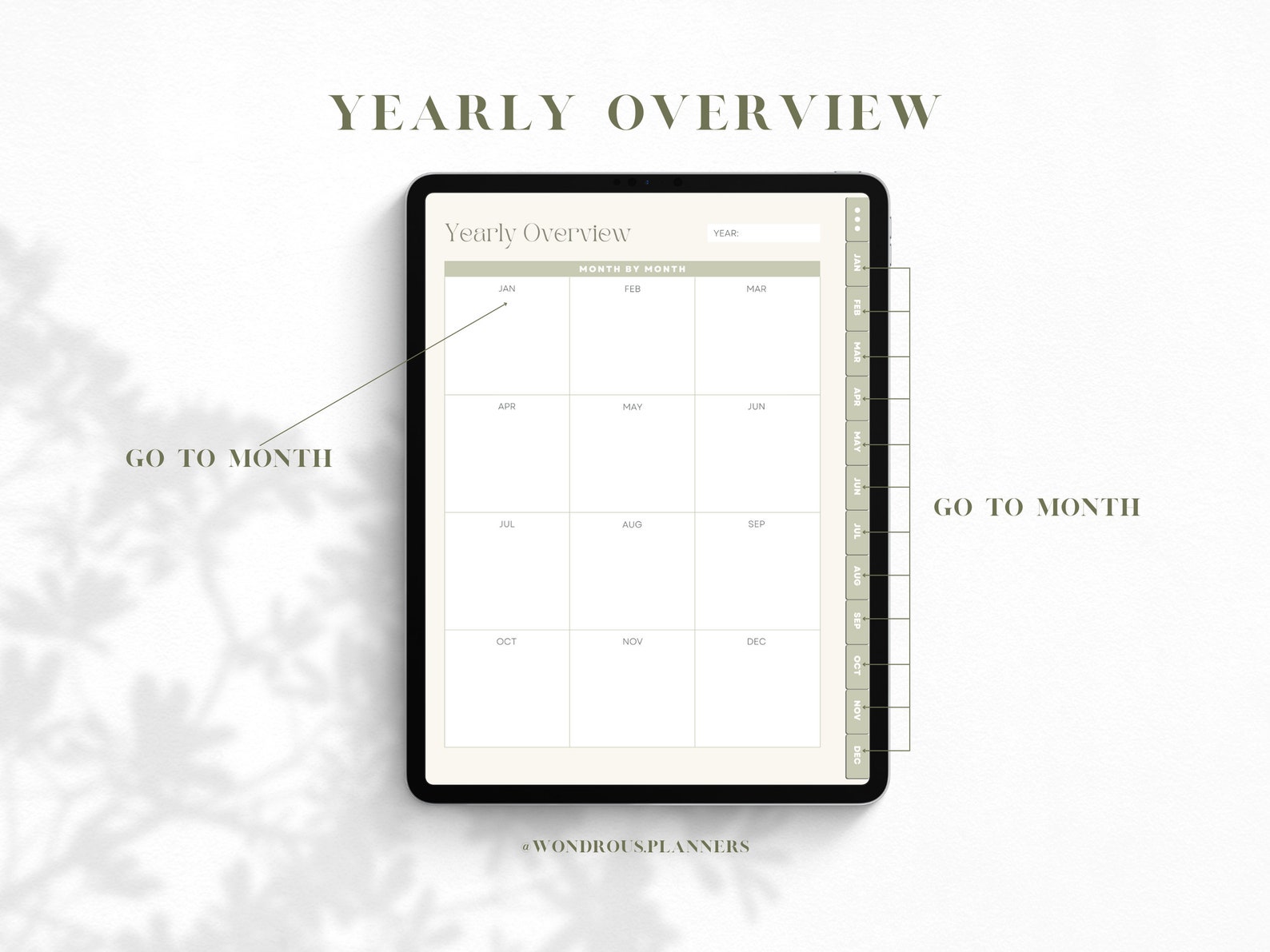 Olive Green Digital Planner, Undated, Goodnotes Planner, Notability ...