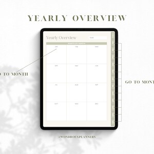 Olive Green Digital Planner, Undated, Goodnotes Planner, Notability ...