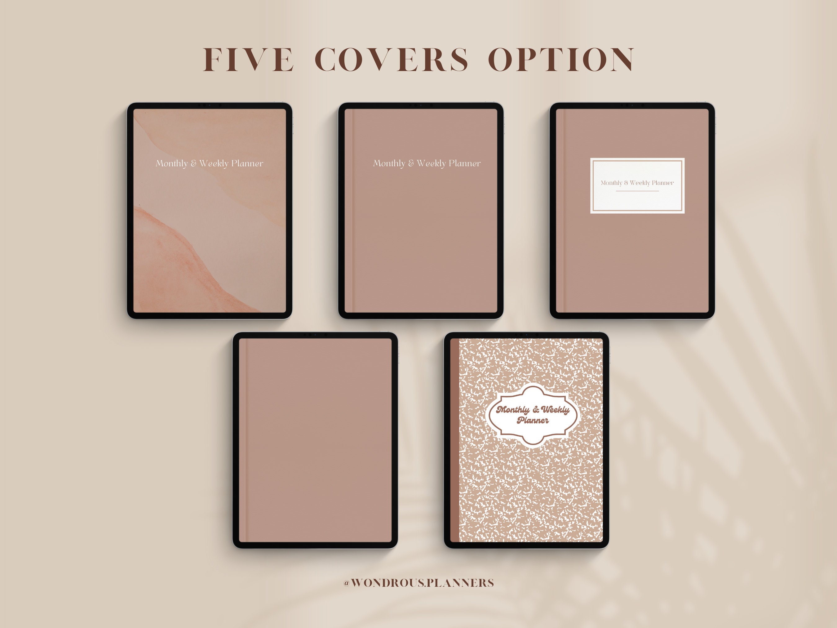 Terracotta Digital Planner, Undated, Goodnotes Planner, Notability ...