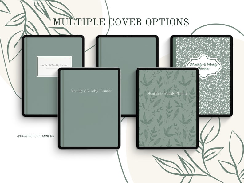 Sage Green Digital Planner, Undated, Goodnotes Planner, Notability ...
