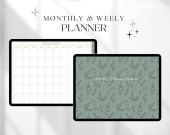 Dusty Blue Digital Planner, Undated, Goodnotes Planner, Notability ...