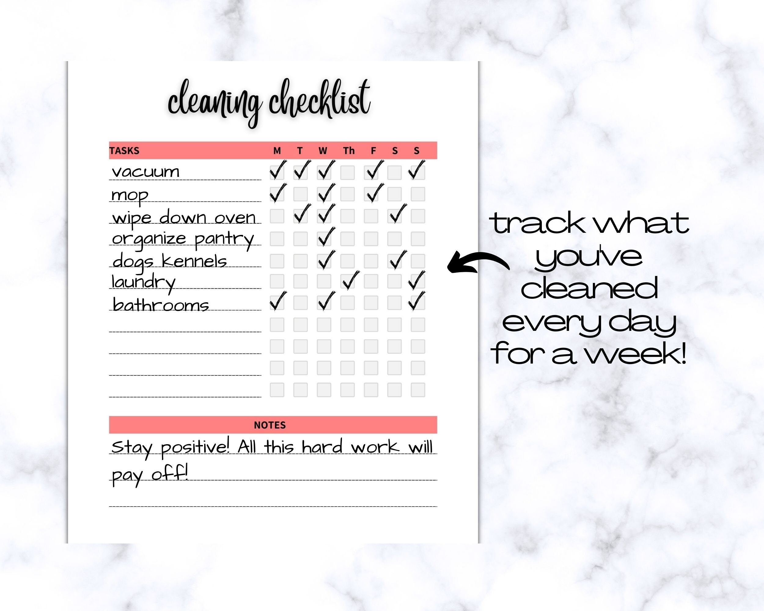 Simple Cleaning Checklist | Cleaning Printable for Everyday Life ...