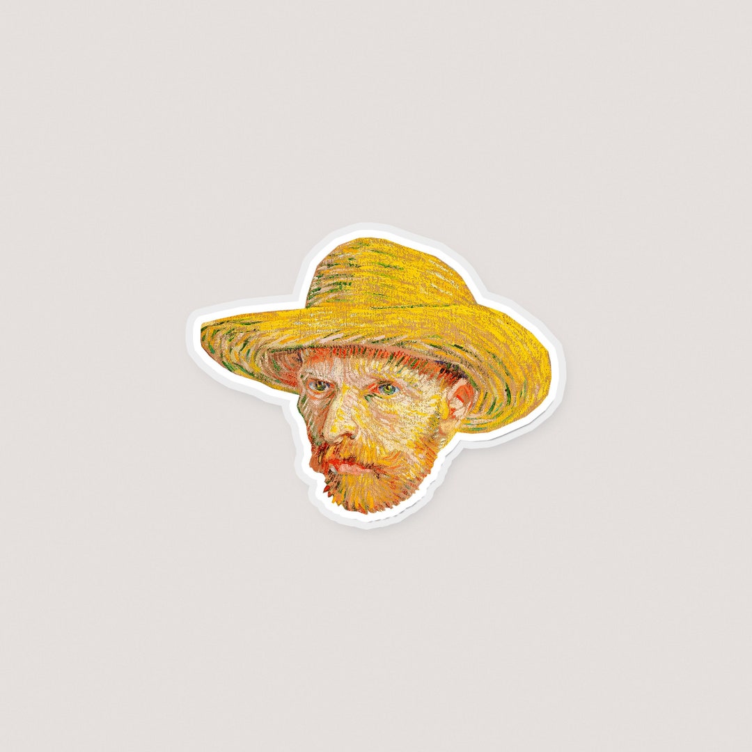 Van Gogh Portrait Sticker Art History Handmade - Etsy
