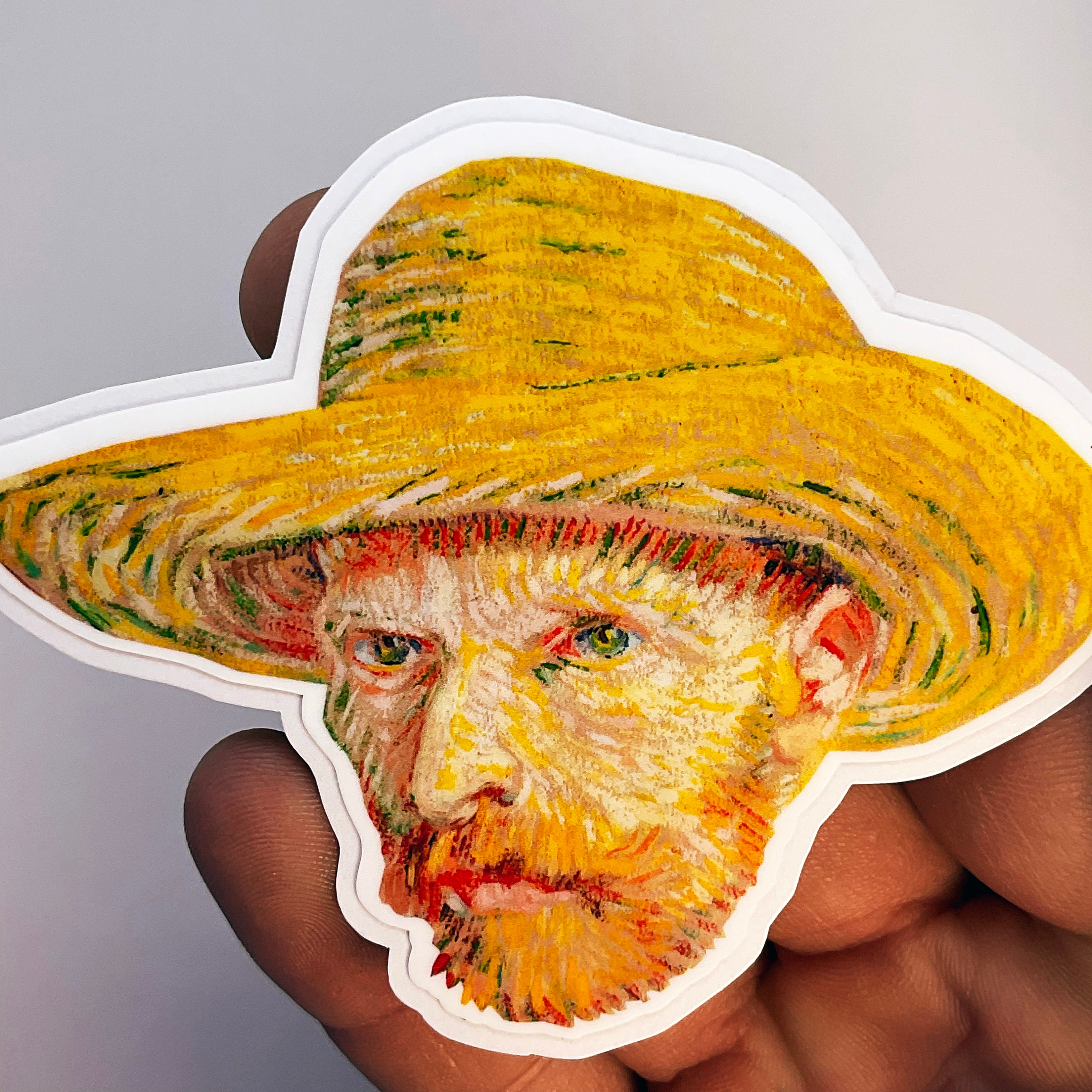 Van Gogh Portrait Sticker Art History Handmade - Etsy