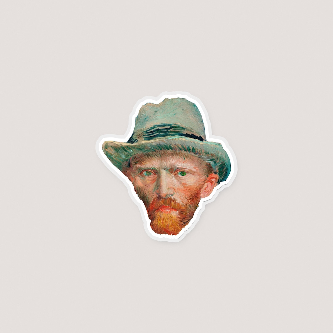 Van Gogh Portrait Sticker Art History Handmade - Etsy