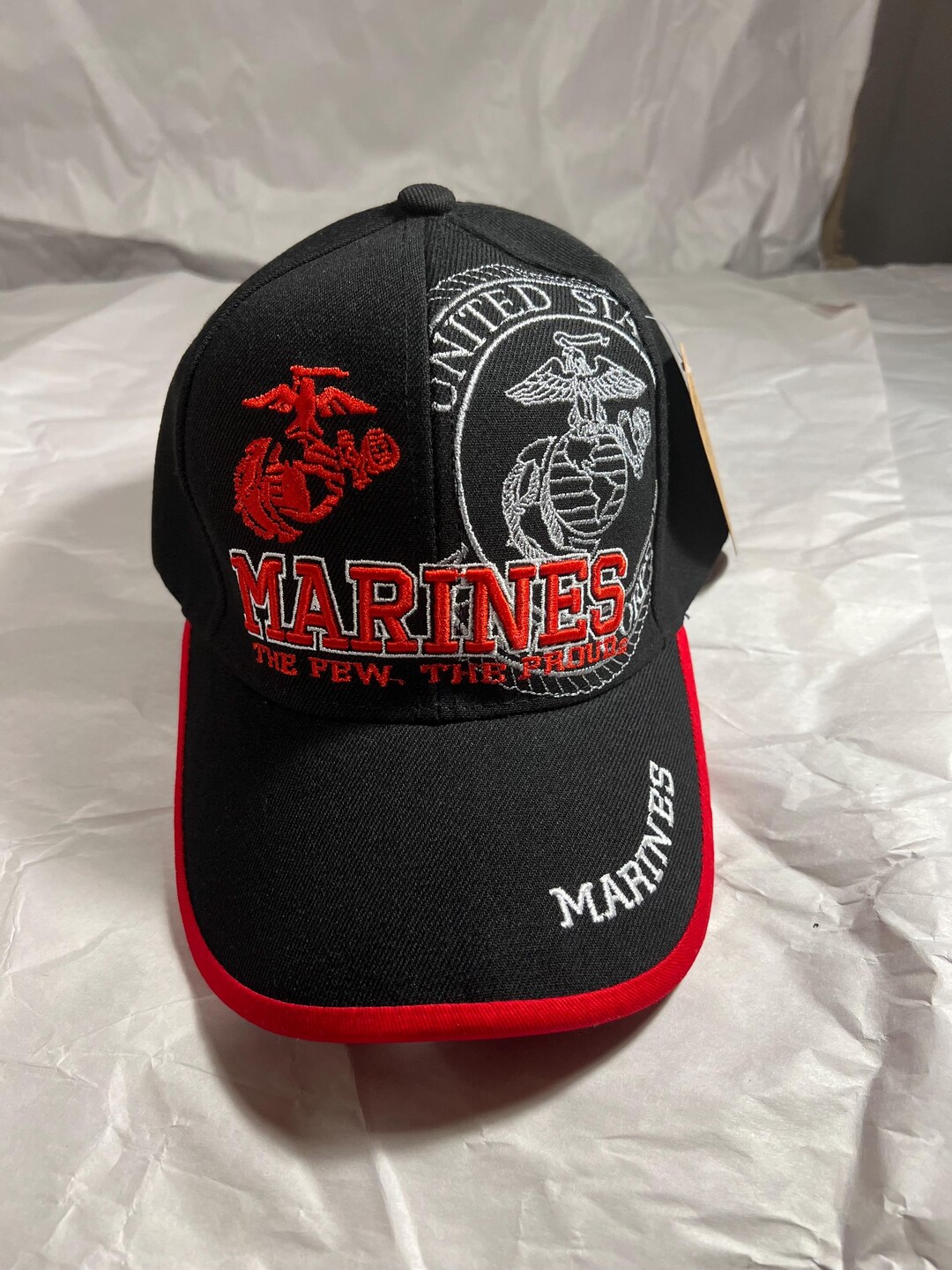 Red and Black Marine Baseball Cap Adjustable "the Few the Proud" - Etsy
