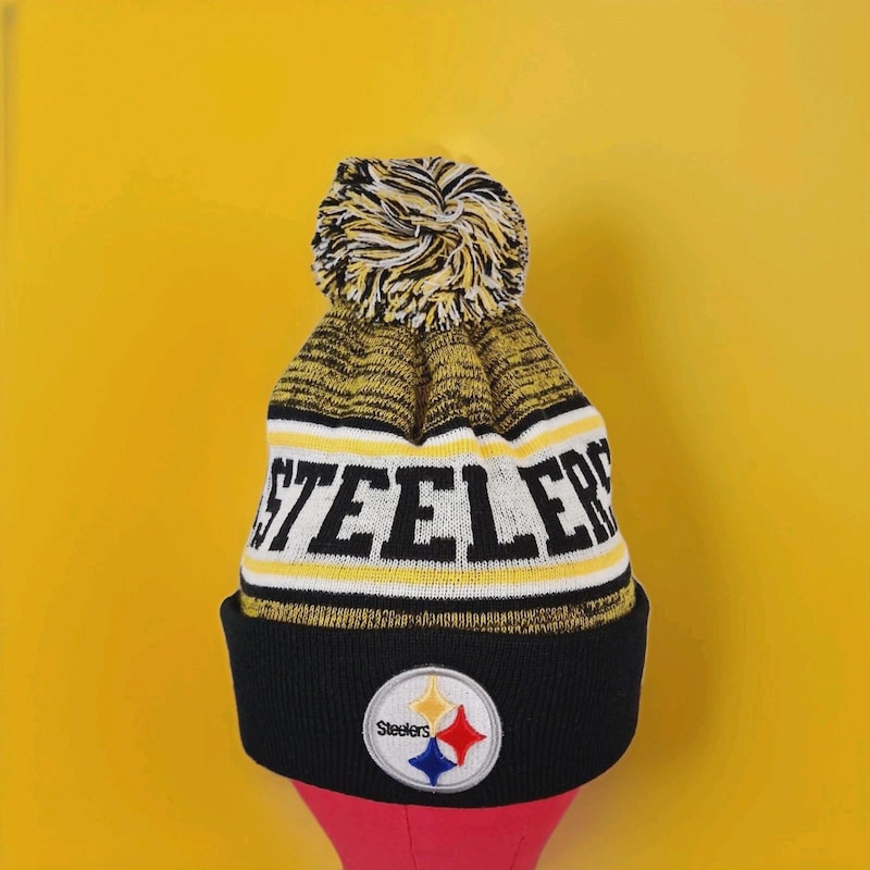 Pittsburgh Steeler Knit Hat - Etsy