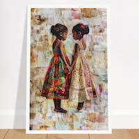 Bisa Butler Inspired Portrait Poster: Woven Soul Art Print - Etsy