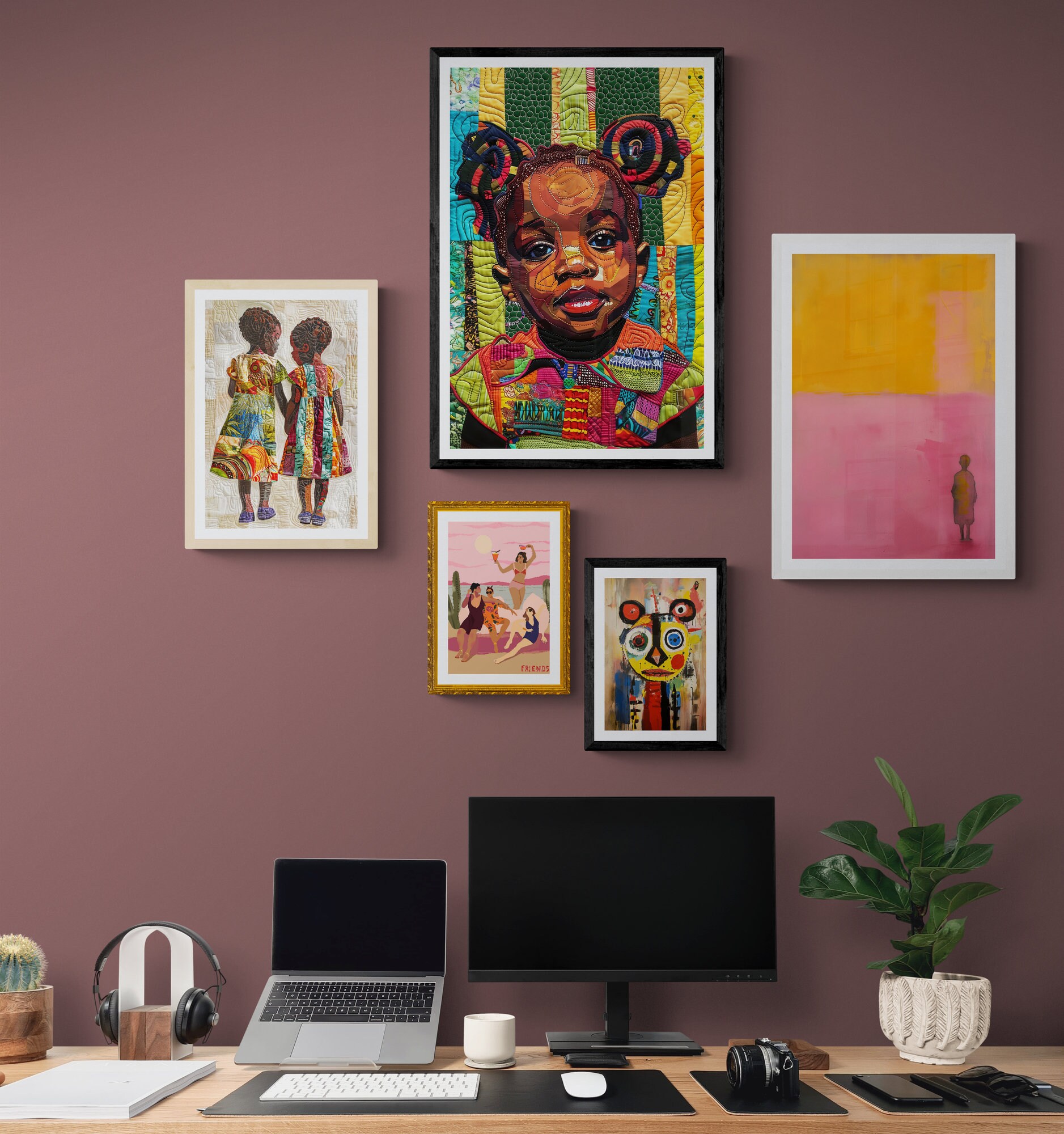 Bisa Butler Inspired Portrait Art Print: Museum Quality Matte Paper - Etsy