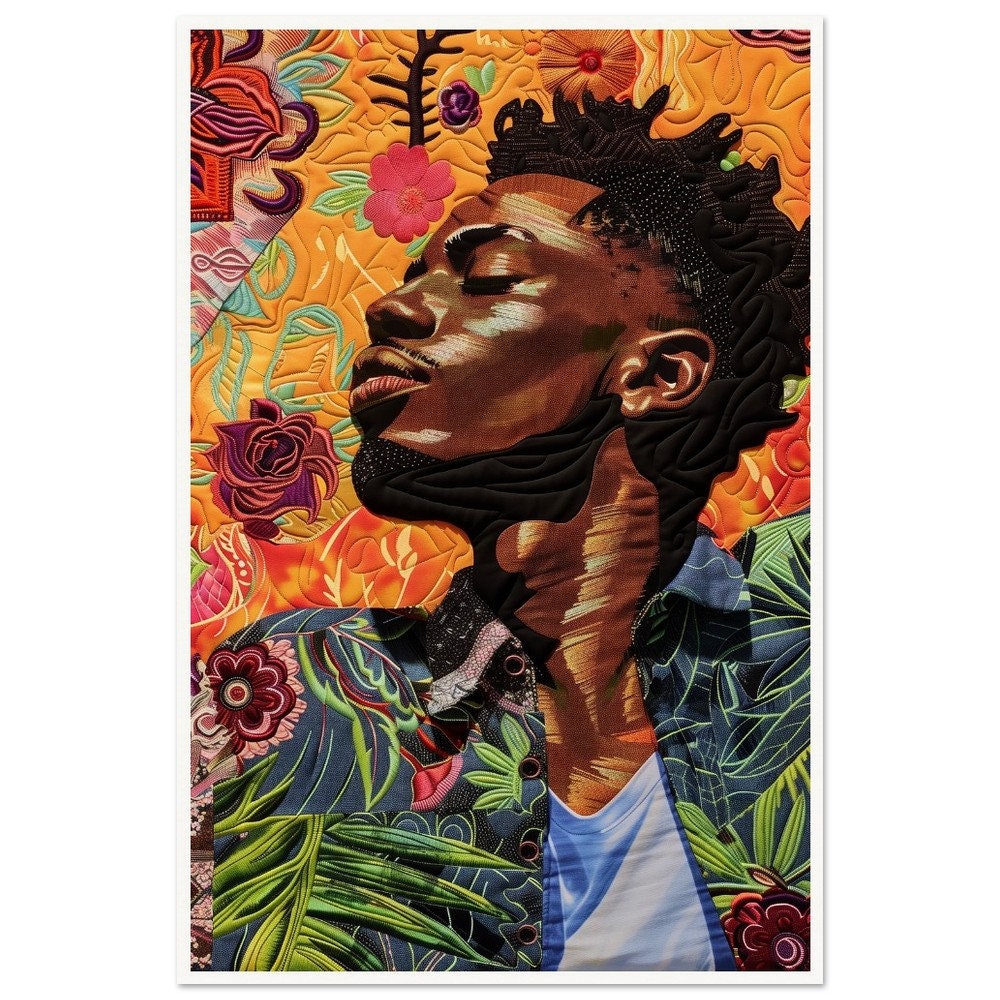 Wall Art Poster Vivid Dreamscape Inspired by Bisa Butler and Kehinde ...