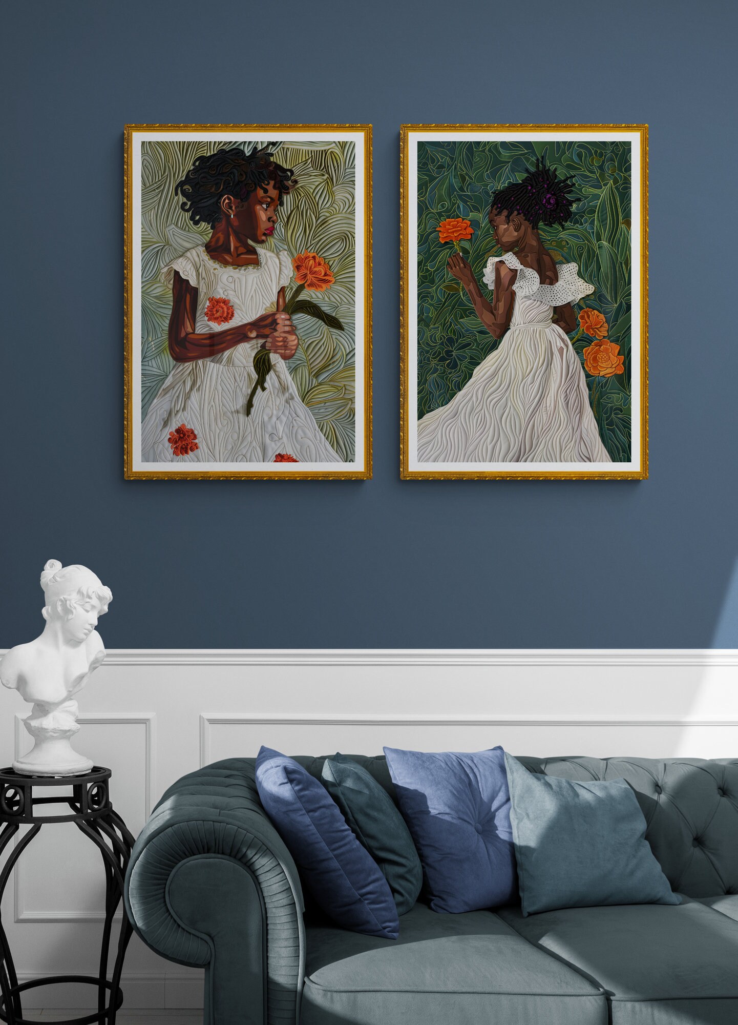 Wall Art Poster the Whispering Bloom Inspired by Bisa Butler and ...