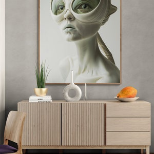 Wall Art Poster Ethereal Visitor Inspired by Star Wars Science Fiction ...