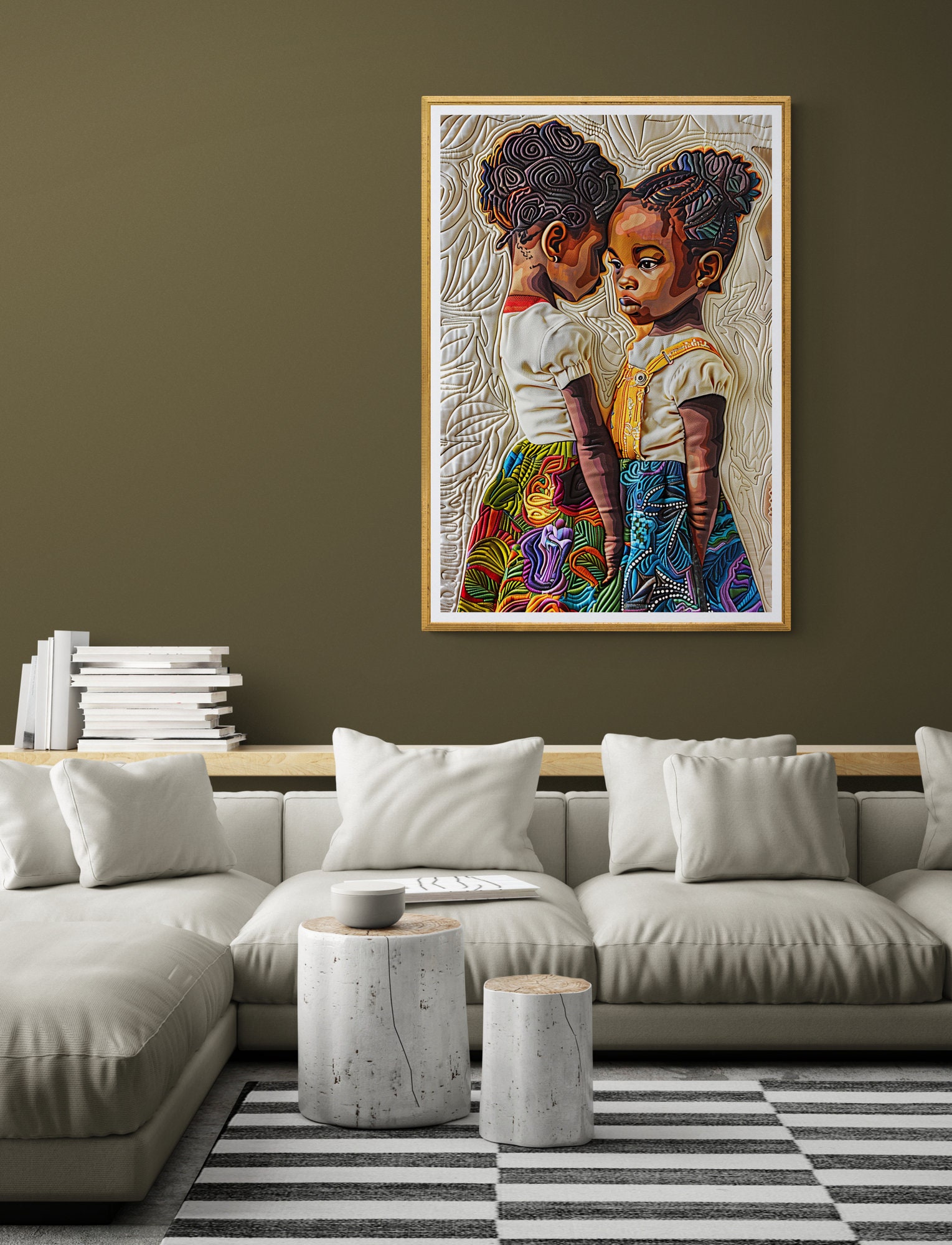 Wall Art • Poster • the Fabric of Sibling Souls Inspired by Bisa Butler ...