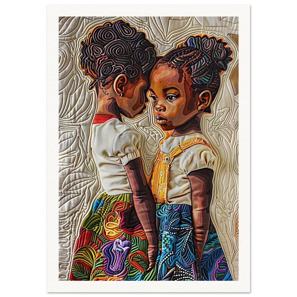 Wall Art • Poster • the Fabric of Sibling Souls Inspired by Bisa Butler ...