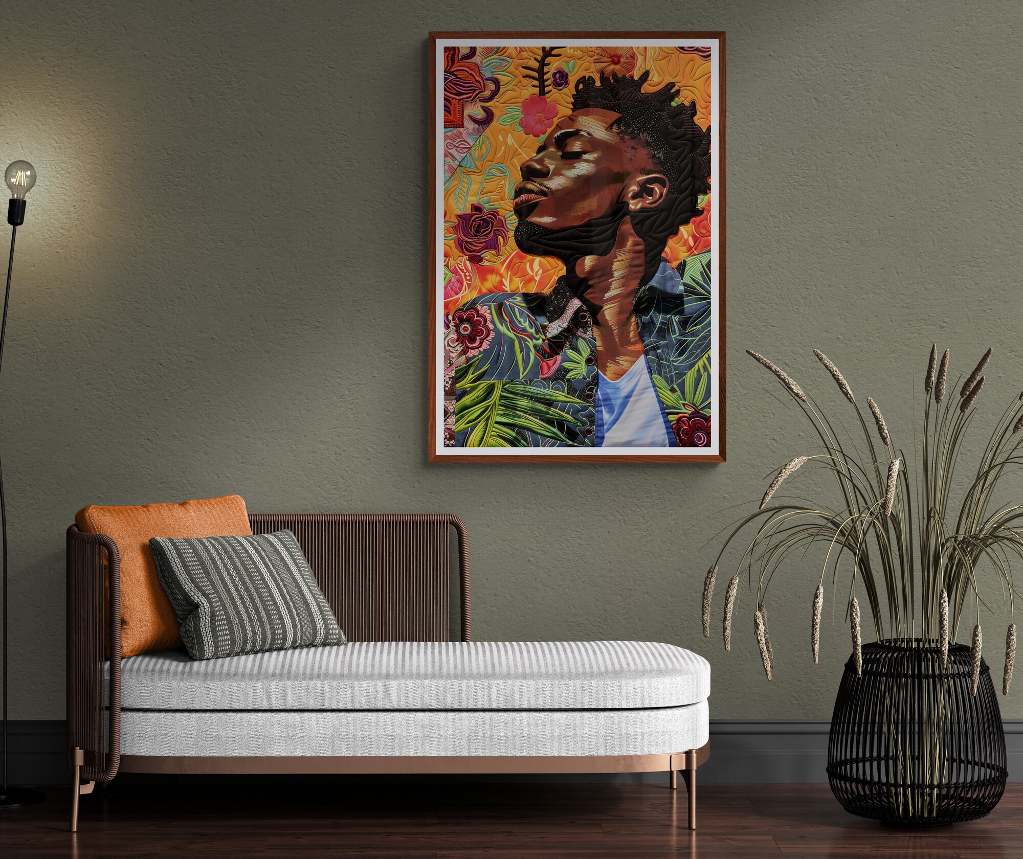 Wall Art Poster Vivid Dreamscape Inspired by Bisa Butler and Kehinde ...