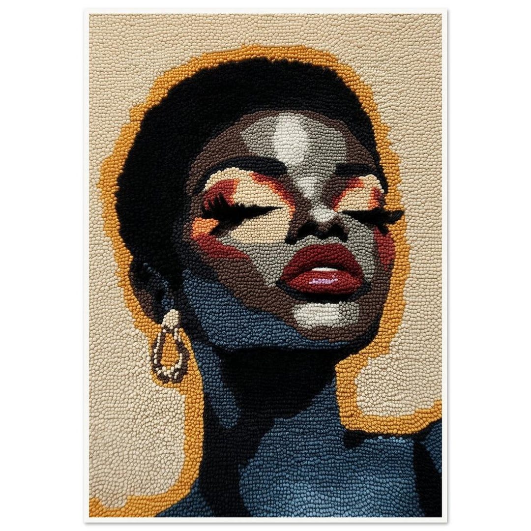 Wall Art Poster Black Tufting Art the Radiant Muse Inspired by Tufting ...