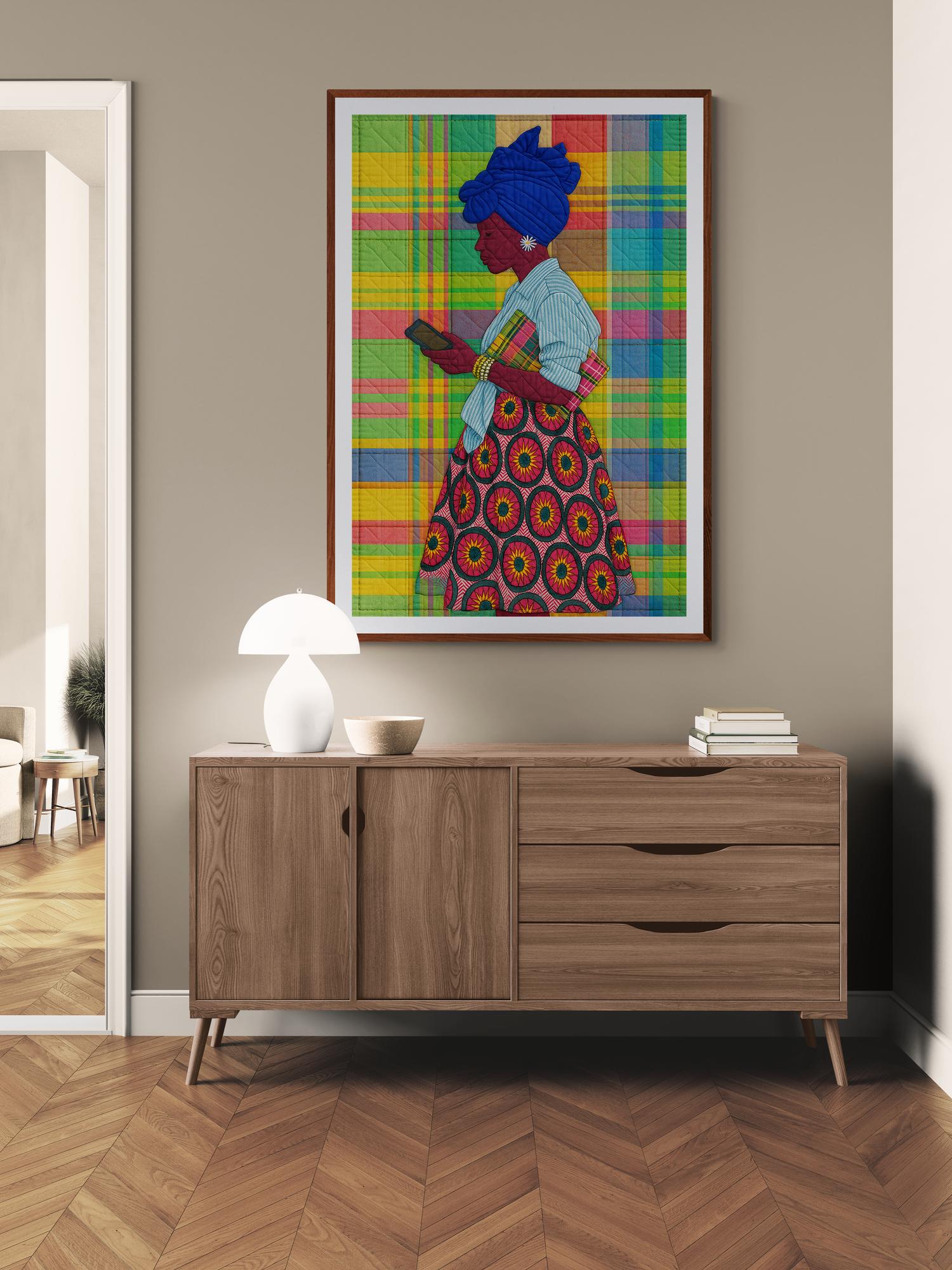 Wall Art • Poster • Black Quilt Art • African • Modern Madras - Etsy