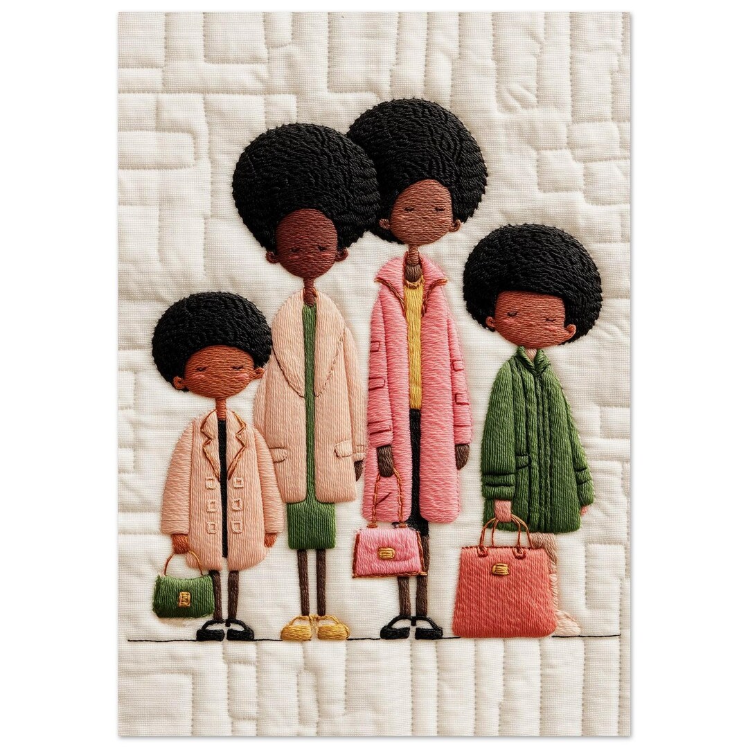 Wall Art • Poster No Border • Black Quilt Art • African • Mini Muses of ...
