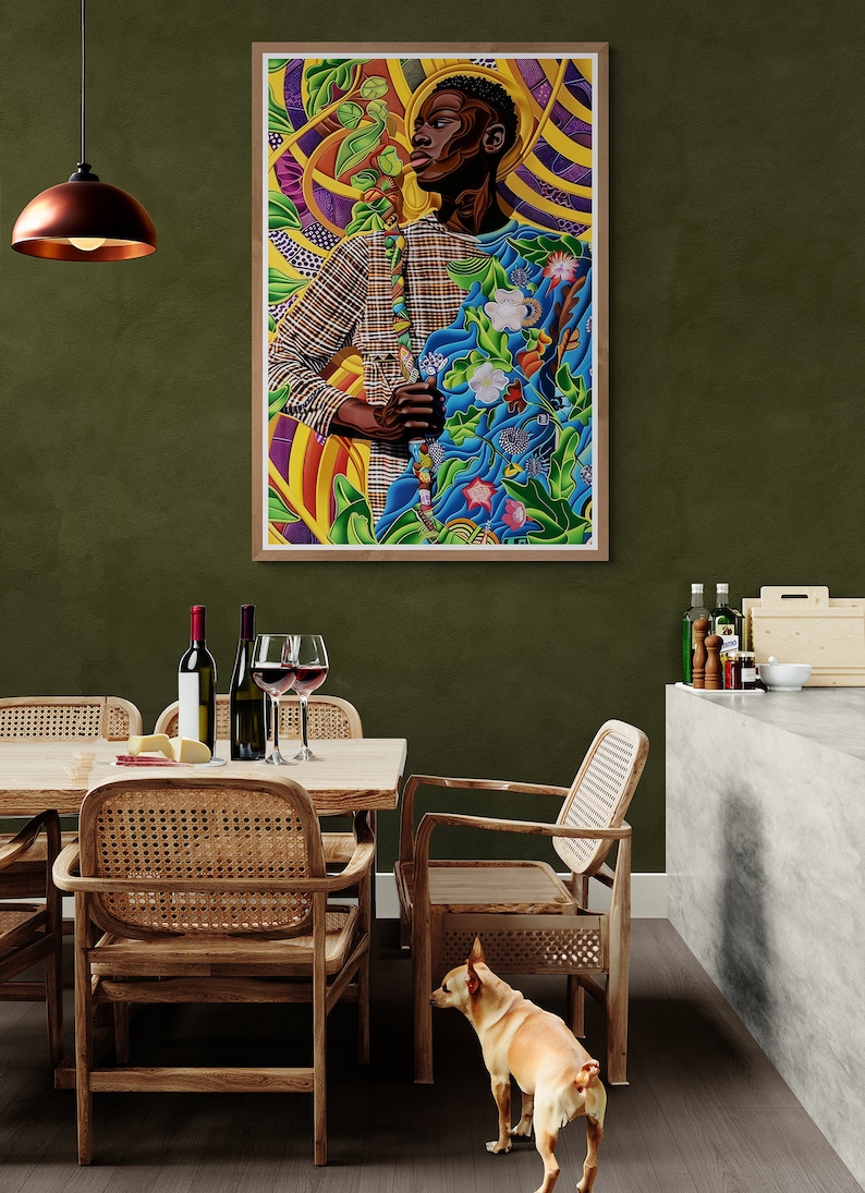 Wall Art Poster Strength in Nature Inspired by Bisa Butler and Kehinde ...