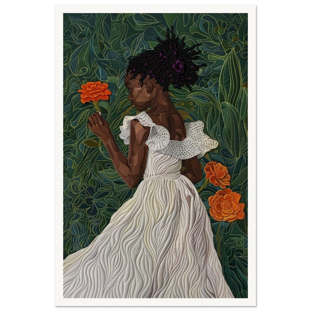 Wall Art • Poster • the Whispering Bloom Inspired by Bisa Butler and ...